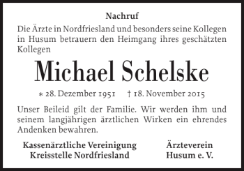 Traueranzeigen von Michael Schelske | sh:z Trauer