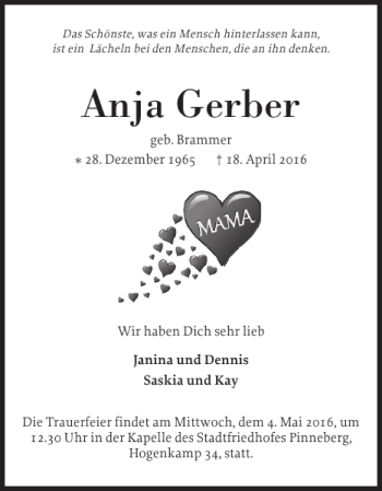 Traueranzeigen von Anja Gerber | sh:z Trauer