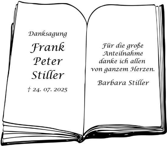 Traueranzeigen von Frank Peter Stiller | sh:z Trauer